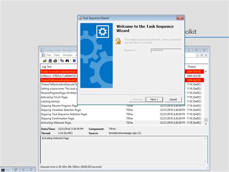 quick look at sccm tp1612 task sequence wizard ‘previous button lab geek