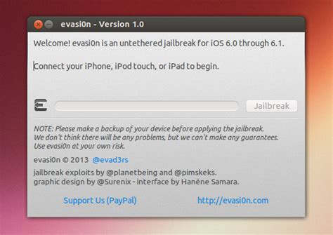 Jailbreak Ios 60 And 61 Devices Under Linux Using Evasi0n ~ Web Upd8