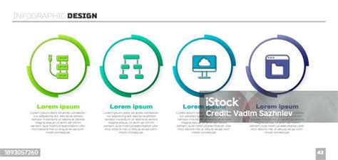 서버 계층 구조 조직도 차트 클라우드 기술 데이터 전송 및 브라우저 파일을 설정합니다 비즈니스 인포그래픽 템플릿입니다 벡터 개념에 대한 스톡 벡터 아트 및 기타 이미지