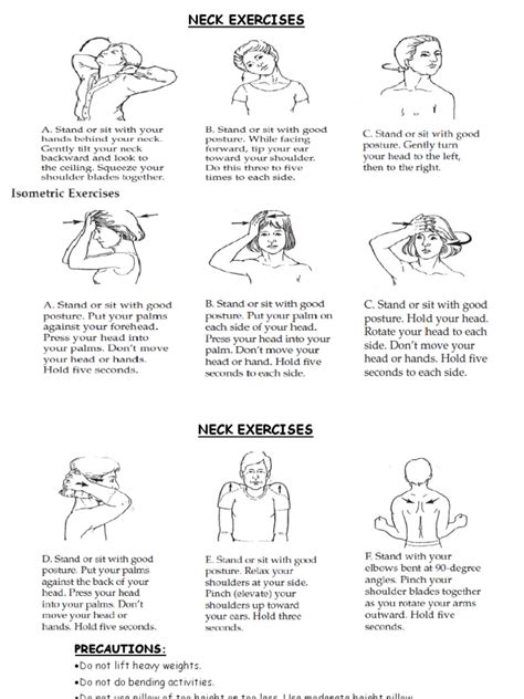 Basic Neck Exercises Pdf Physical Exercise Recreation