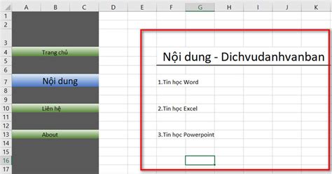 Cách Tạo Menu Trong Excel Như Web Sử Dụng Hyperlink Navigation Menu Pane 72024