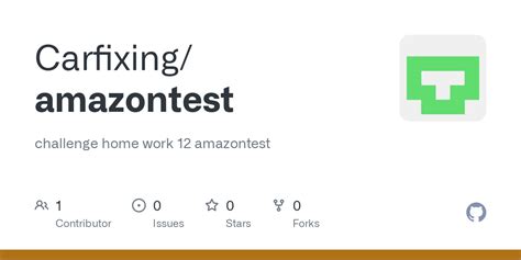 Github Carfixing Amazontest Challenge Home Work Amazontest