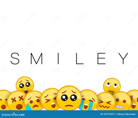 Smiley Background With Yellow Face Emoji With A Small Frown And Large