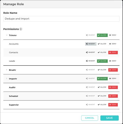 Manage Roles Datagroomr Support