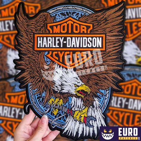Harley Davidson Eagle Large Back Patch For Jacket Vest Sew Patch