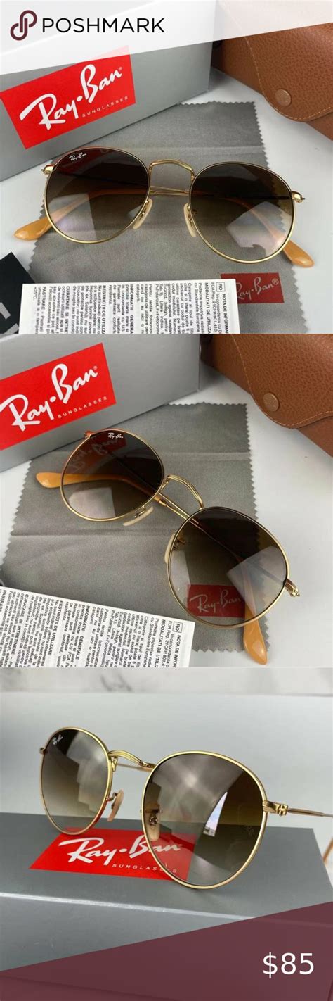 Ray Ban Classic Light Brown Gradient Gold Frame Sunglasses Zlp0013