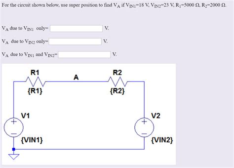 Solved For The Circuit Shown Below Use Super Position To Chegg