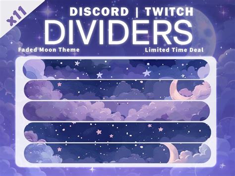 Discord Dividers Fantasy Banners Discord Roles Twitch Panels Purple Sky