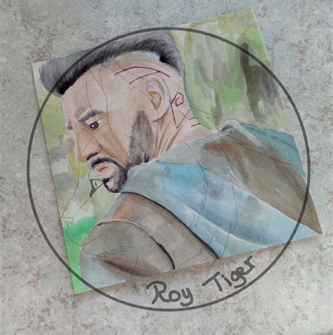 My First Try Of A Portrait With Watercolours Manu Bennett As Allanon