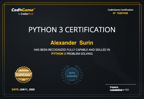 codingame certification
