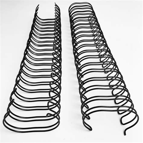 Binditek 50 Pack Double Loop Wire Binding Spines 916