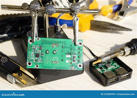 Soldering Device From Third Parties Stock Image Image Of Electronic