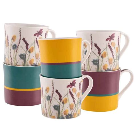 Dreamy Meadow Set Of 6 Mugs Allens