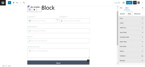 How To Customize A Form In WordPress Block Editor 2025