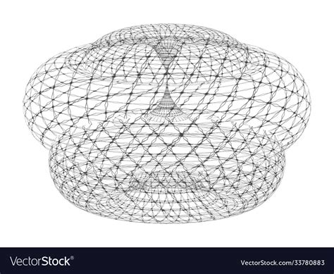 Abstract Mesh Volumetric Surface Stylized Image Vector Image
