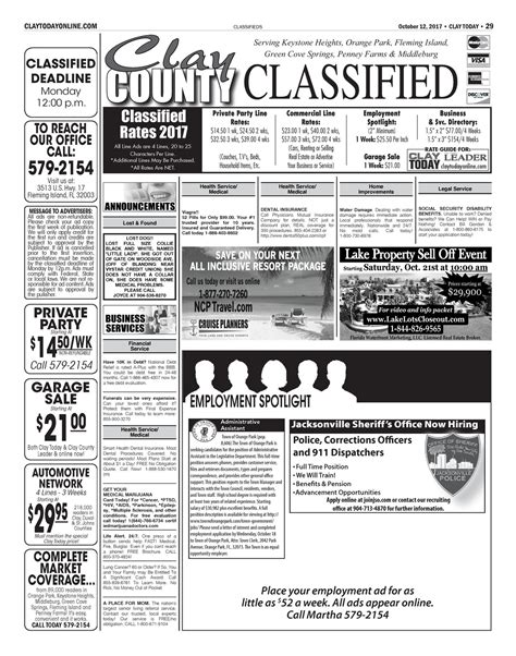 Clay Today Classifieds Clay Today