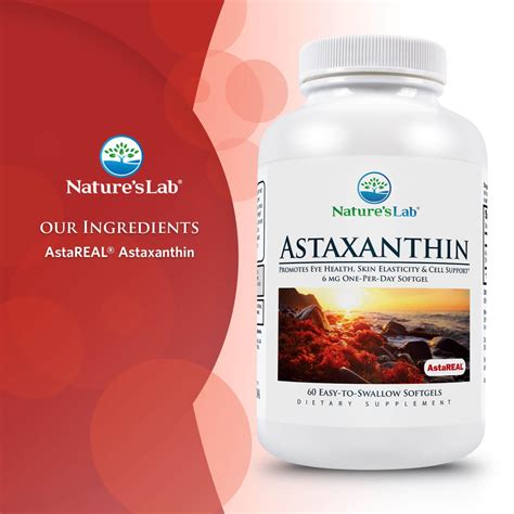 Astareal® Astaxanthin 6mg Astaxanthin Supplement Natures Lab