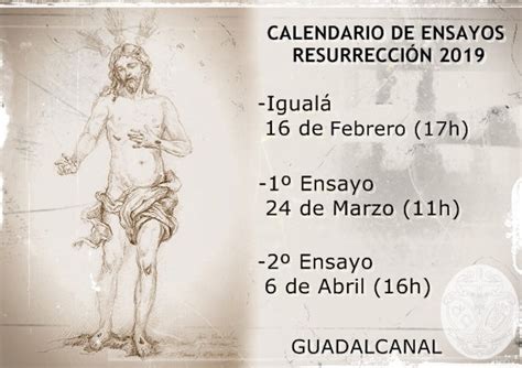 A Parroquial La Resurrección Igualá y calendario de ensayos en la