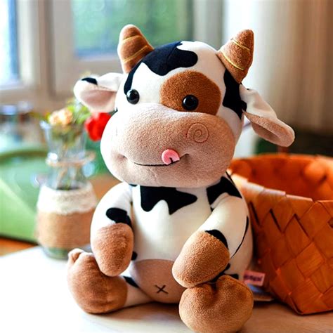 Cow Plush Toy Cow Stuffed Animal Cute Soft Plush Cow Toy Cow Doll 12