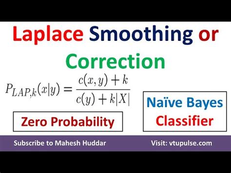 Laplace Smoothing Laplace Correction Zero Probability In Naive