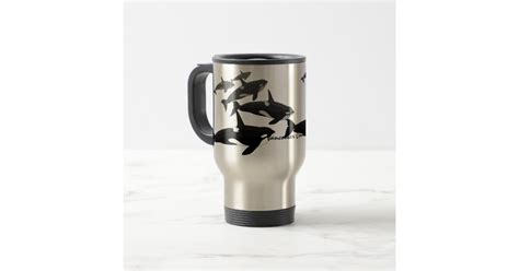 Orca Whale Travel Mug Personalize Killer Whale Mug Zazzle