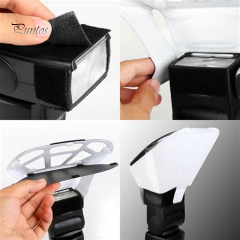 Universal Speedlight Flash Light Bounce Diffuser With 3 Colors