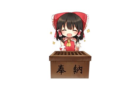 Black Hair Blush Hakurei Reimu Shinoba Short Hair Touhou Translation