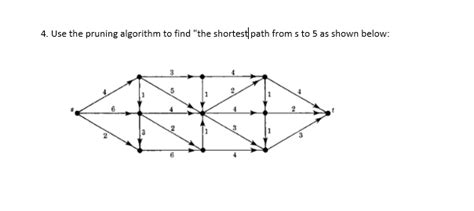 Solved 4 Use The Pruning Algorithm To Find The Shortest