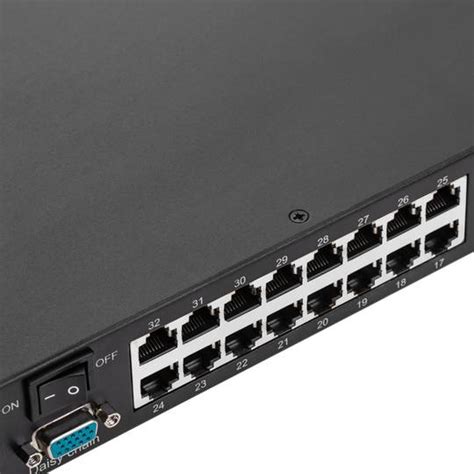Rack Console With 17 Display And Kvm 32 Port Switch Via Cat6 Utp Cable Cablematic