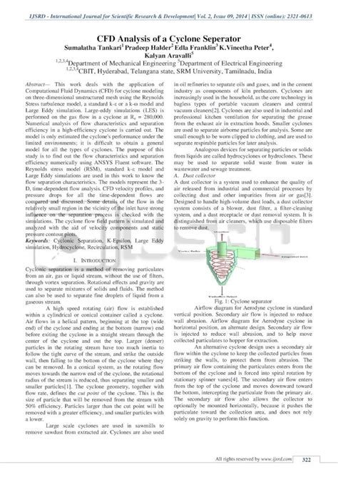 Pdf Cfd Analysis Of A Cyclone Seperator · Pdf Filecfd Analysis Of A