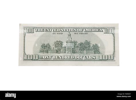 100 Dollar Bill Back Cut Out Stock Images And Pictures Alamy
