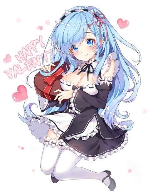 Pingo Re Zero Kara Hajimeru Isekai Seikatsu Rem Re Zero Cleavage Heels Maid Thighhighs