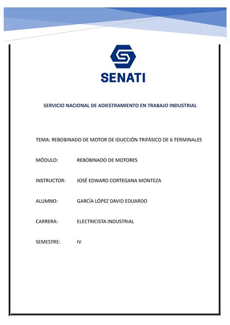 Foro rebobinado de motores TEMA REBOBINADO DE MOTOR DE IDUCCIÓN TRIFÁSICO DE TERMINALES