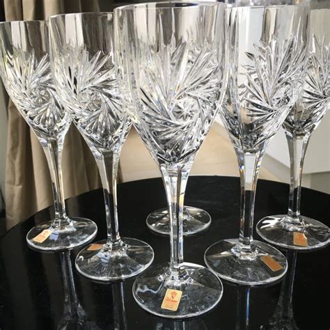 Nachtmann Crystal Wine Hocks High 195 Cm 6 Bohemian Pattern
