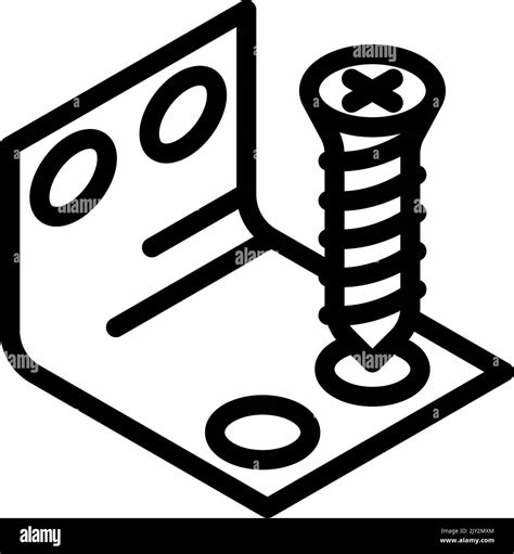 Insert Bolt Assembly Furniture Line Icon Vector Illustration Stock