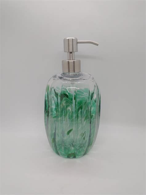 Hand Blown Glass Glass Soap Pump Soap Dispenser Hand Blown Glass Soap