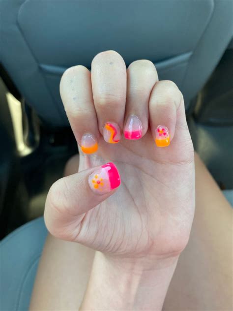 Preppy Summer Nails Cute Acrylic Nails Gel Nails Acrylic Nails