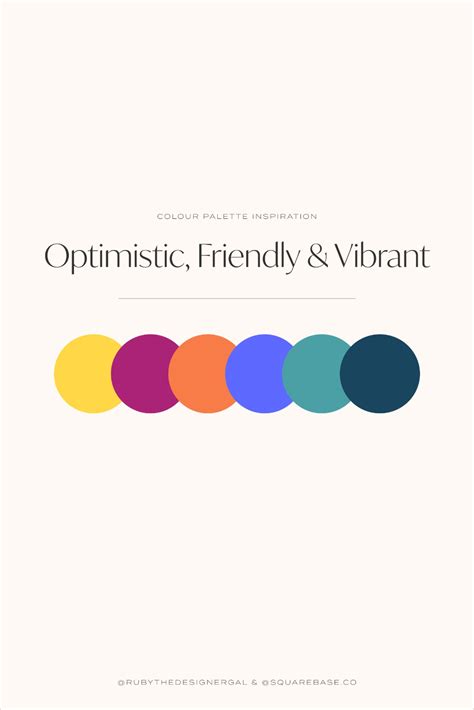 Optimistic Friendly And Vibrant Colour Palette For Your Brand Or