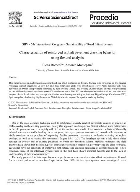 Pdf Characterization Of Reinforced Asphalt Pavement Cracking Behavior Using Flexural Analysis