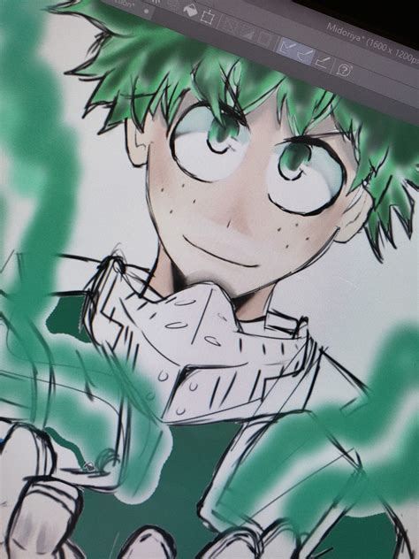 Finally Felt Like Revisiting My Deku Piece I Was Working On Im Having Some Issues With The