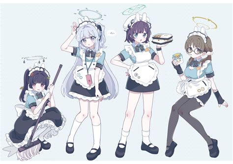 Miyu Miyako Saki And Moe Blue Archive Drawn By Aeruusa Danbooru