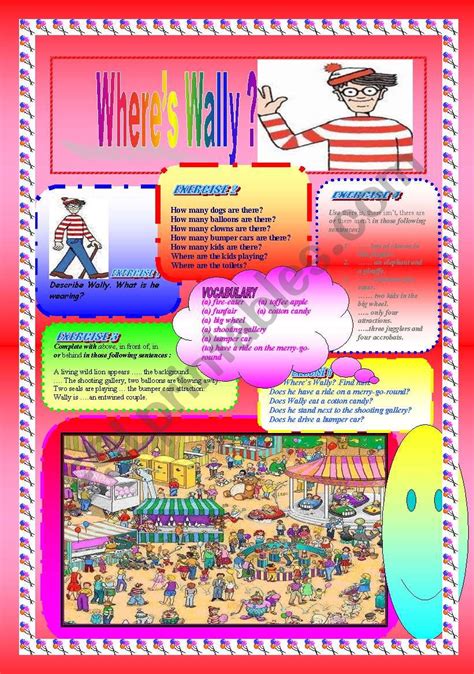 Where´s Wally Esl Worksheet By Sophia0806