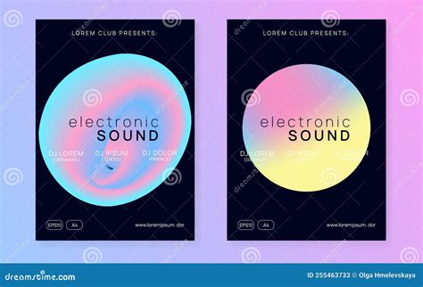 Neon Event Elegant Pattern For Set Template Stock Vector