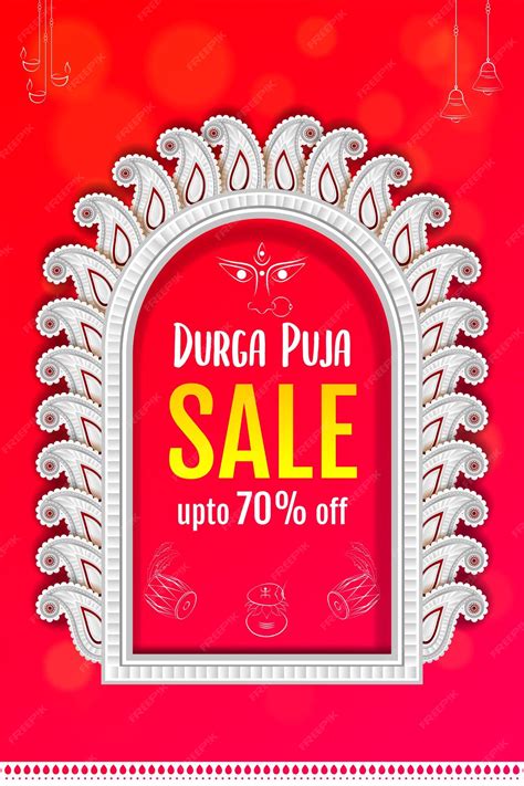 Premium Vector Happy Durga Puja Sale Banner Design Durga Puja