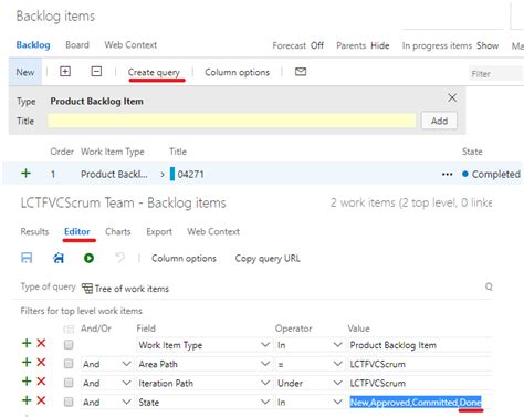 How Avoid That TFS Workitems In Complete State Are Hidden In Backlog