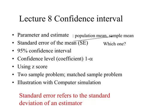 PPT Lecture Confidence Interval PowerPoint Presentation Free Download ID