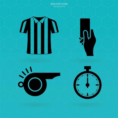 Premium Vector Soccer Icon Set Football Referee Sign And Symbol