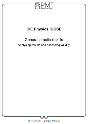 Cie Igcse Physics Practical Notes Teaching Resources