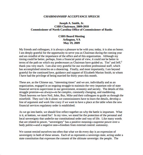 Free 14 Acceptance Speech Samples And Templates