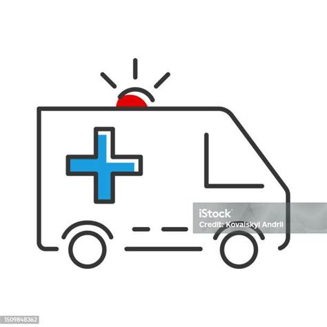 의료 자동차 미니멀리즘 라인 아이콘입니다 벡터 기호 개념 구급차에 대한 스톡 벡터 아트 및 기타 이미지 구급차 만화 건강관리와 의술 Istock